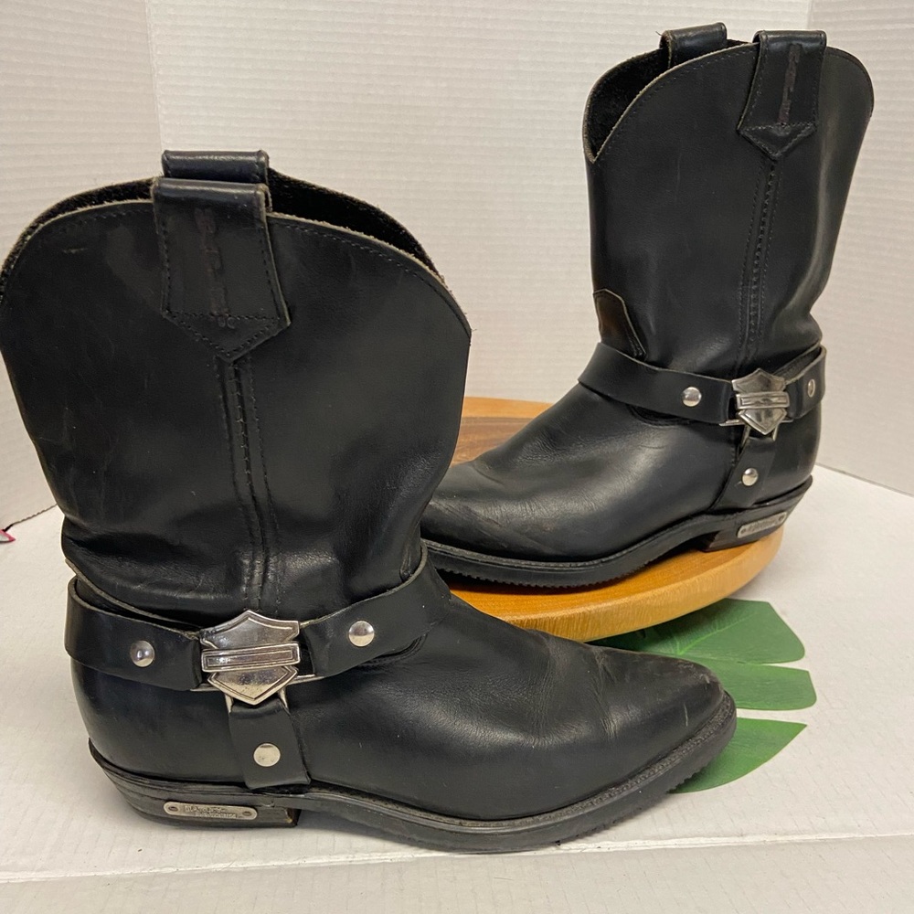 Harley Davidson Vintage Leather Moto Riding Cowboy We… - Gem